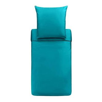 Bassetti Uni Bettwäsche aus 100% Baumwollsatin in der Farbe Aloe 1242, Maße: 155x220 cm - 9301160
