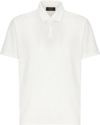 Zanone Homme, Tops, Blanc, Taille: 2XL Polo Ice Cotton