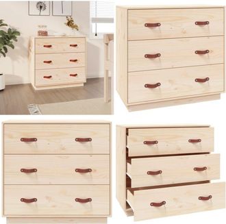 vidaXL Sideboard 80x40x75 cm Massivholz Kiefer - Holz Sideboard - Massiver Kiefernschrank - Wohnzimmer M&ouml;bel - Regal - TV Stand - Home & Living
