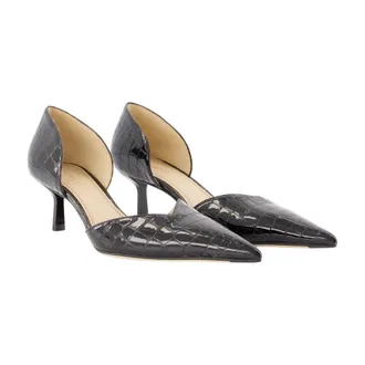 Victoria Beckham Womens Victoria Angle Dorsay 55 Pumps - Beckham Leather Black Calfskin Shoes