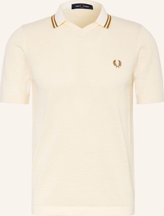 Fred Perry Strick-Poloshirt beige
