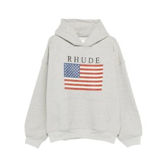 Rhude Graphic Print Hoodie - - Sweatshirts & Hoodies - Herren - Grau - XL