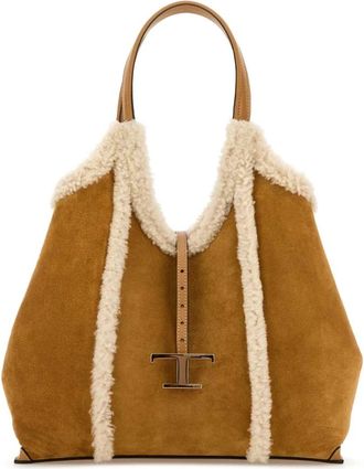 Tod's Femme, Sacs, Brun, Taille: ONE Size Sac shopping T Timeless
