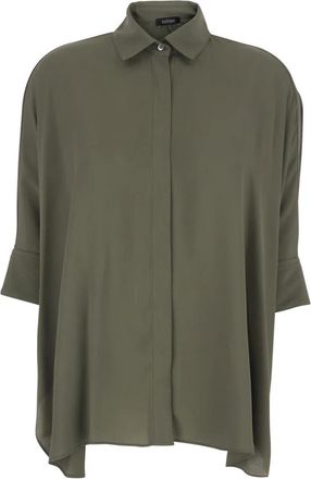 Pla&icirc;n Plain, Femme, Blouses et Chemises, Vert, Taille: 38 FR Double Georgette Shirt