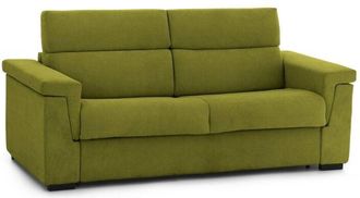 Dmora Schlafsofa Brusasco f&uuml;r 2 Personen, abnehmbar, mit Stauraum, Klappmechanismus, Made in Italy, 205x95 cm Gr&uuml;n