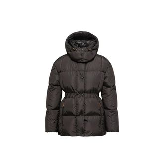Moncler Moncler Doudoune Courte &Agrave; Capuche Agneux, Femme, Noir, Taille: 00