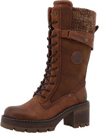 Mustang Jeans Bottes Femme 15M0132005, Pointure:39 EU, La Couleur:Marron