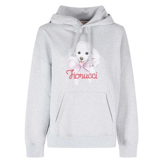 Fiorucci Femme, Sweatshirts et sweats &agrave; capuche, Gris, Taille: 36 FR Poodle Logo Print Relaxed Sweat &agrave; capuche