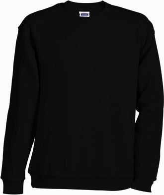 James & Nicholson JN-0.40 James+Nicholson Herren Sweatshirt (auch in Übergrößen - bis Größe 5XL), Black, Gr. 5XL 5XL,Black