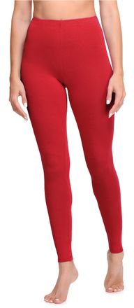 Ladeheid Leggings Damen aus Baumwolle Bequeme und Lange Leggins f&uuml;r Frauen f&uuml;r Fr&uuml;hling Sommer Herbst Winter Saison LA40-133 (Rot, XXL)