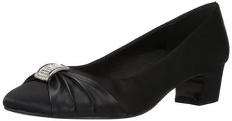 Easy Street Damen Eloise Dress Pump, Black Satin Black Leather Sole, 38 EU