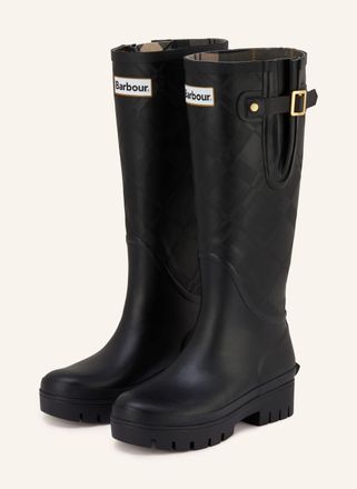 Barbour Stiefel Leighton schwarz