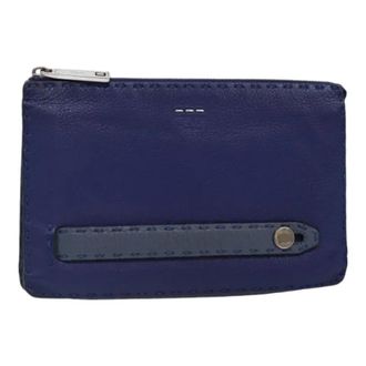 Fendi Pre-owned Leder clutches - - Pre-owned - Damen - Blau - ONE SIZE