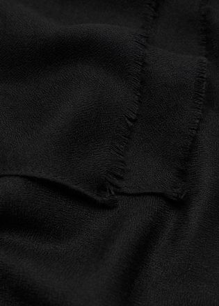 Mango Foulard bords effiloch&eacute;s noir - Femme - Taille unique - MANGO