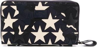 Valentino Garavani portefeuille à motif détoiles - Noir