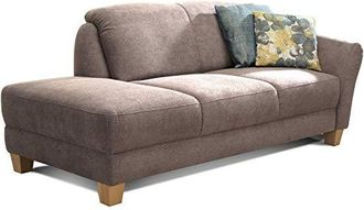 Cavadore Recamiere Gootlaand, Recamiere mit Federkern und Armteil rechts im Landhausstil, 194 x 84 x 91, braun