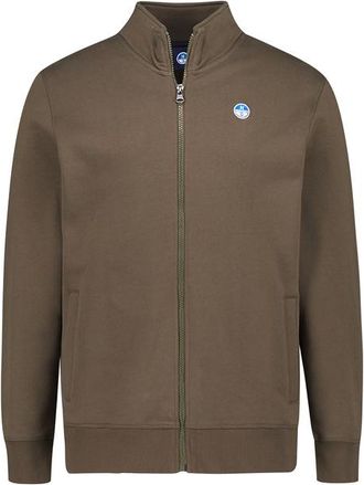North Sails Herren Sweatjacke gr&uuml;n Baumwolle unifarben