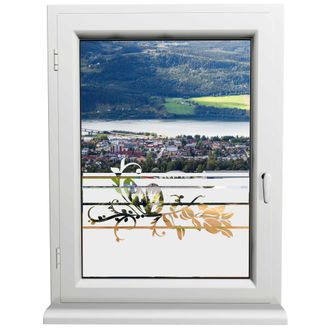 Indigos UG Glasdekorfolie - Schmetterling - Sonnenschutz H50Line - Sichtschutzfolie - Fensterfolie - f&uuml;r die K&uuml;che, Bad ans Fenster, Sichtschutz - selbstklebend 
