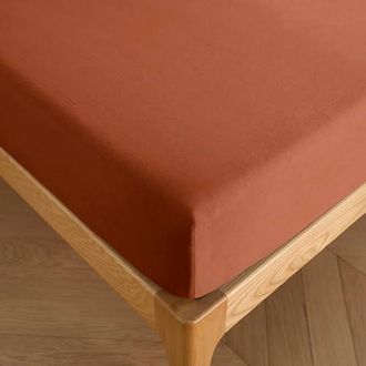 Univers D&eacute;cor Drap Housse Grands Bonnets 30 cm Pr&eacute;mium (Paprika, Drap Housse 200 x 200 + 30 cm lit 2 King Size)