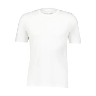Majestic Filatures Wei&szlig;es Lyocell Baumwoll T-Shirt - - Tops - Herren - Wei&szlig; - M