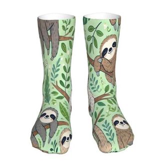 Generic Paresseux Mignon Chaussettes Rigolotes Doux Chaussette Homme Antibactérien Chaussettes Sport Pour Femme Travail Trekking 40Cm