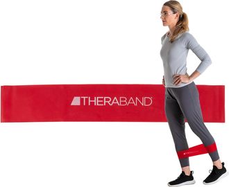 Theraband Loop 7,6cm x 40,5cm rot, &Uuml;bungsband, Rehabilitation, Physiotherapie, Fitness, &Uuml;bungen der unteren Extremit&auml;ten, kombinierte Kraft- und Koordinations&uuml;b