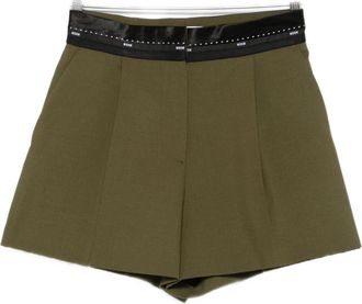Msgm Msgm, Femme, Shorts, Vert, Taille: 36 FR Shorts Bermuda en laine verte