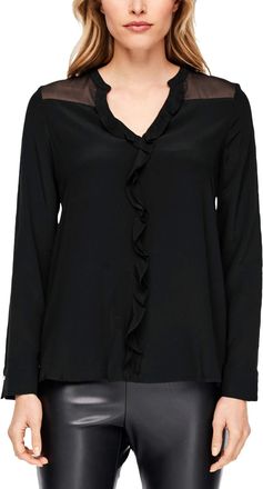 s.Oliver Black Label Damen 11.911.11.2617 Bluse, Schwarz (Forever Black 9999), 40