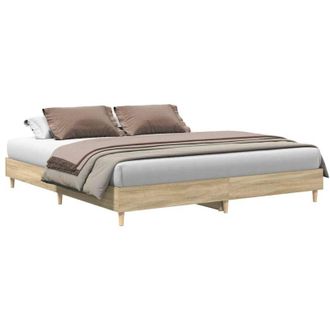 vidaXL Cadre de lit sans matelas ch&ecirc;ne sonoma 180x200 cm Vidaxl