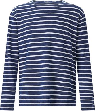 Polo Ralph Lauren Homme, Tops, Bleu, Taille: 2XL Long Sleeve Hauts