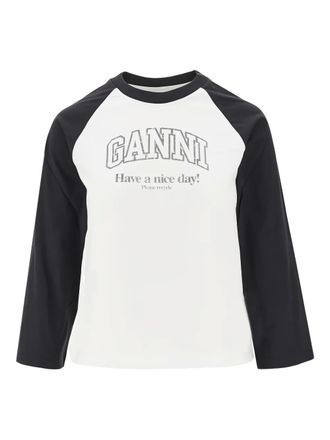 Ganni long-sleeve T-shirt - Wei&szlig;