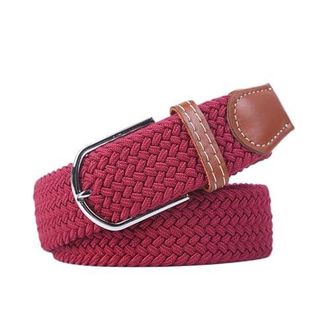 Generic Ceinture &eacute;lastique en toile tiss&eacute;e avec boucle ardillon tricot&eacute;e pour homme et femme, 17, 3.3cmX107cm