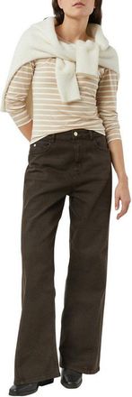 Comma Langarmshirt geringelt, mit Glitzer-F&auml;den