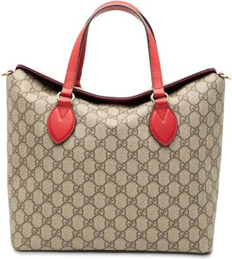 Gucci 2016-2025 GG Supreme Linea A Foldover Tote satchel - Braun