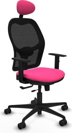 Piqueras y Crespo Schreibtischstuhl Rosa Jorquera mit 1D-Armen, h&ouml;henverstellbarer Lendenwirbelst&uuml;tze und festem Kopfteil, ausgestattet mit Syncro/Traslack und injizier