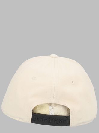 Palm Angels Mens Baseball Hat Maxi Logo White Cotton