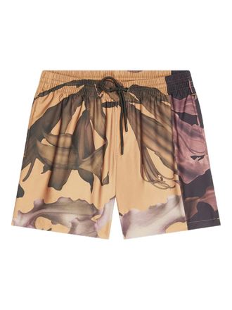 Dries Van Noten short de bain à fleurs - Jaune