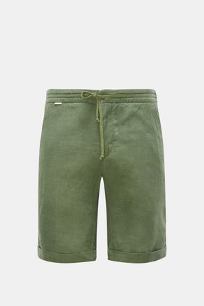 04651/ Herren - Leinen-Bermudas Linen Bermuda gr&uuml;n