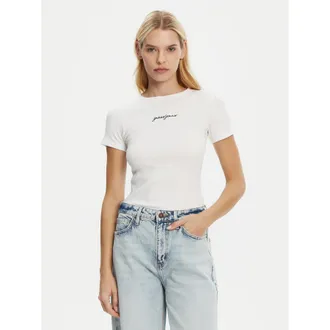 Guess T-Shirt W5RI57 KA0H1 Wei&szlig; Slim Fit