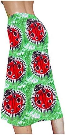 Generic Robes boh&egrave;me 2026 pour femmes, style r&eacute;tro, d&eacute;contract&eacute;, tendance, jupe taille haute boh&egrave;me pour femmes, Vert, L