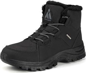 Mishansha Femme Chaussure Hiver Chaude Fourr&eacute;e Bottines Hiver Noir GR.42