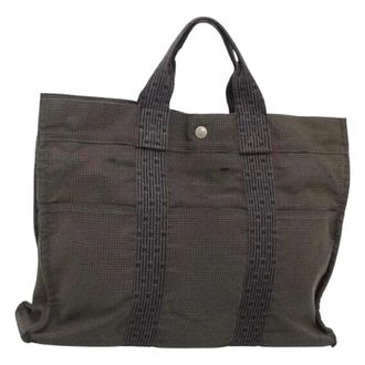 Herm&egrave;s Pre-owned Toile sacs-main - Femme - Pre-owned - Gris - Taille: ONE Size