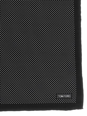 Tom Ford Silk Polka-Dot Scarf - Black