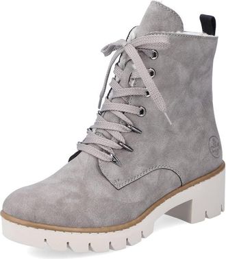 Rieker Damen Schn&uuml;rstiefeletten X5701, Frauen Stiefeletten,Chukka Boots,schn&uuml;rboots,Stiefel,Bootee,Booties,halbstiefel,grau (40),38 EU / 5 UK