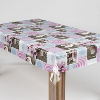 Laro Wachstuch-Tischdecke Abwaschbar Garten-Tischdecke Wachstischdecke PVC Plastik-Tischdecken Eckig Meterware Wasserabweisend Abwischbar, Muster:Orchidee 