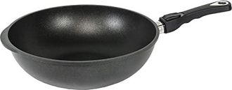 AMT Gastroguss Po&ecirc;le wok &Oslash; 32 cm, hauteur 10 cm, manche amovible, fonte daluminium (aluminium), rev&ecirc;tement anti-adh&eacute;sif Lotan, compatible induction AMZN-I-1032S-Z20B