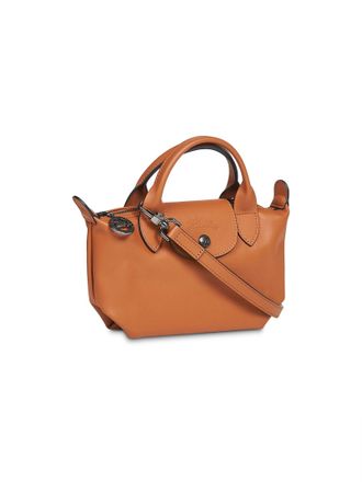 Longchamp Womens Leather Handbag Le Pliage Xtra Brown Calf Handbags Hand Bags