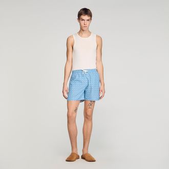 Sandro Badehose mit Ketten-Print