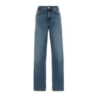 7 For All Mankind Stovepipe Gerades Jeans - - Jeans - Damen - Blau - W30