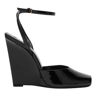 Saint Laurent Sandalo Basso Orhand Wedges - - Shoes - Damen - Schwarzk - 37 1/2 EU